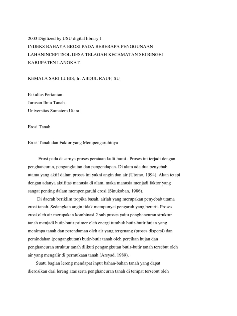 Erosi Dan Konservasi Vici.... | PDF | Sains & Matematika