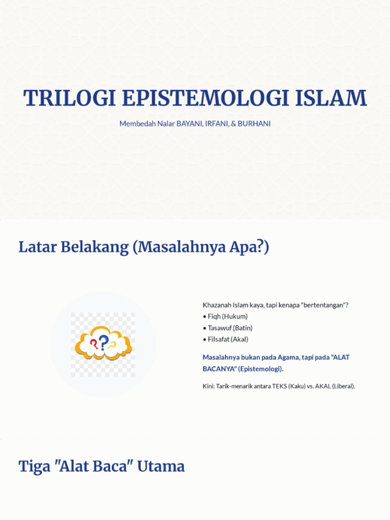 Trilogi Epistemologi Islam | PDF