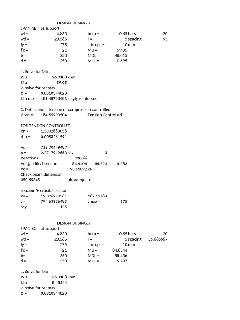 RC-REV1 | PDF | Beam (Structure) | Structural Engineering