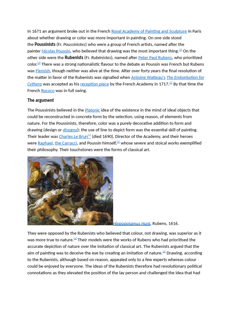In 1671 An Argument Broke Out in The French | PDF | Art Movements ...