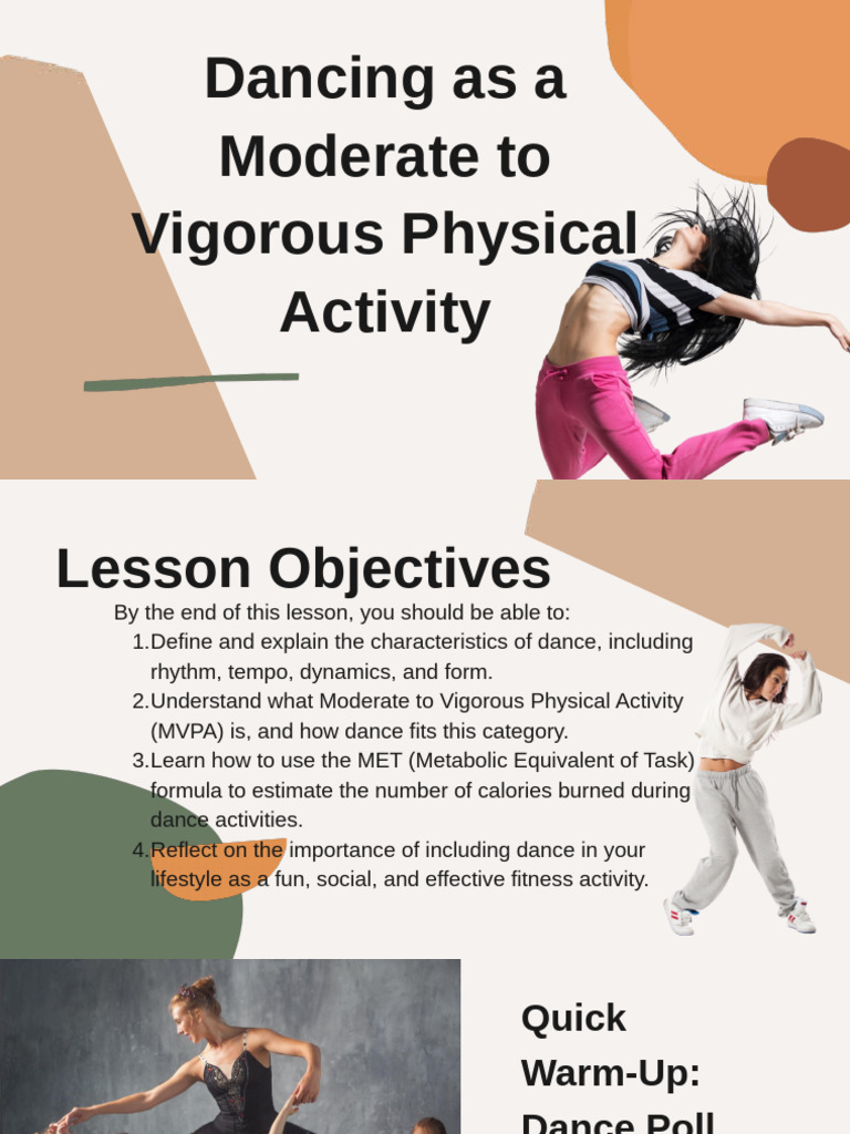HOPE 3 Quarter 1 Week 5 & 6- Dancing as a Moderate to Vigorous Physical Activity | PDF | Tempo ...
