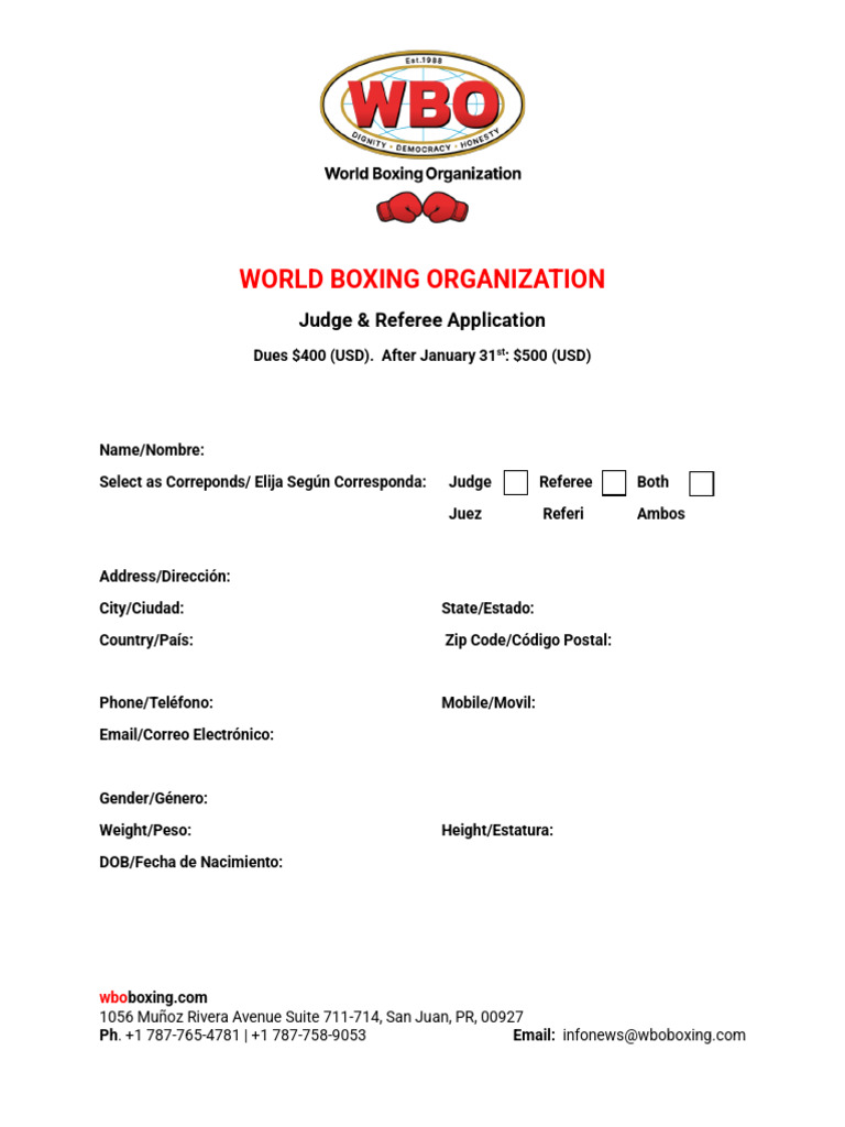 Officials Application | PDF