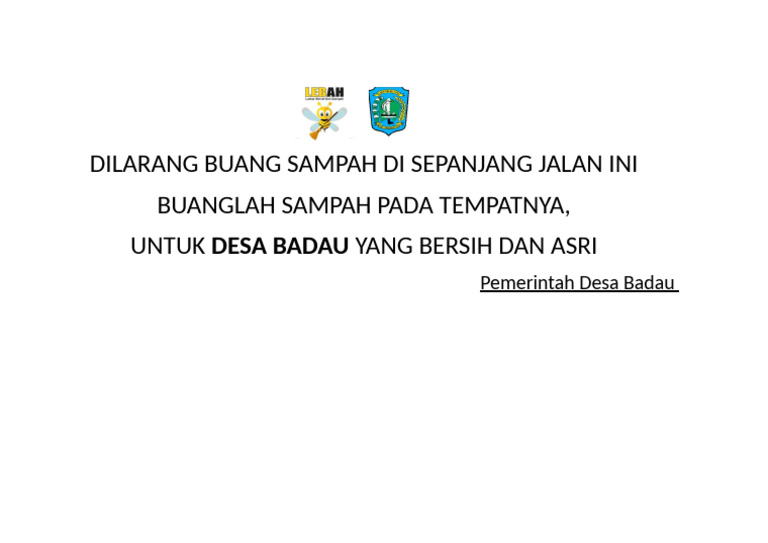 Spanduk 3X1 Sampah | PDF