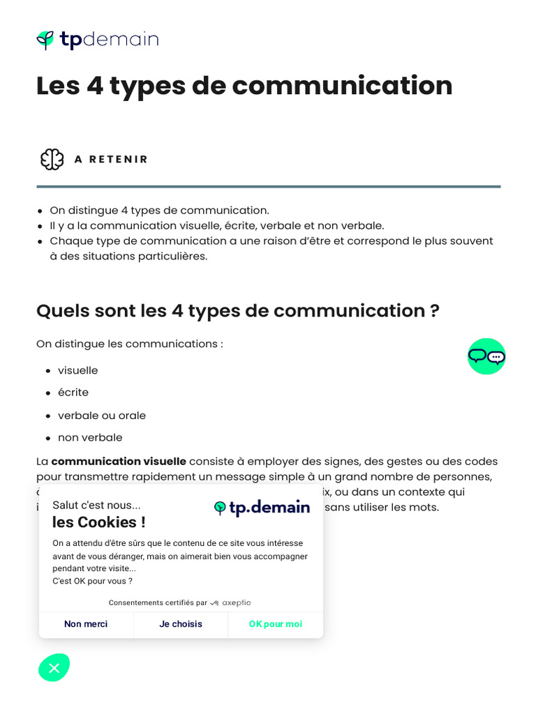 Les 4 types de communication expliqués | PDF | Communication non ...