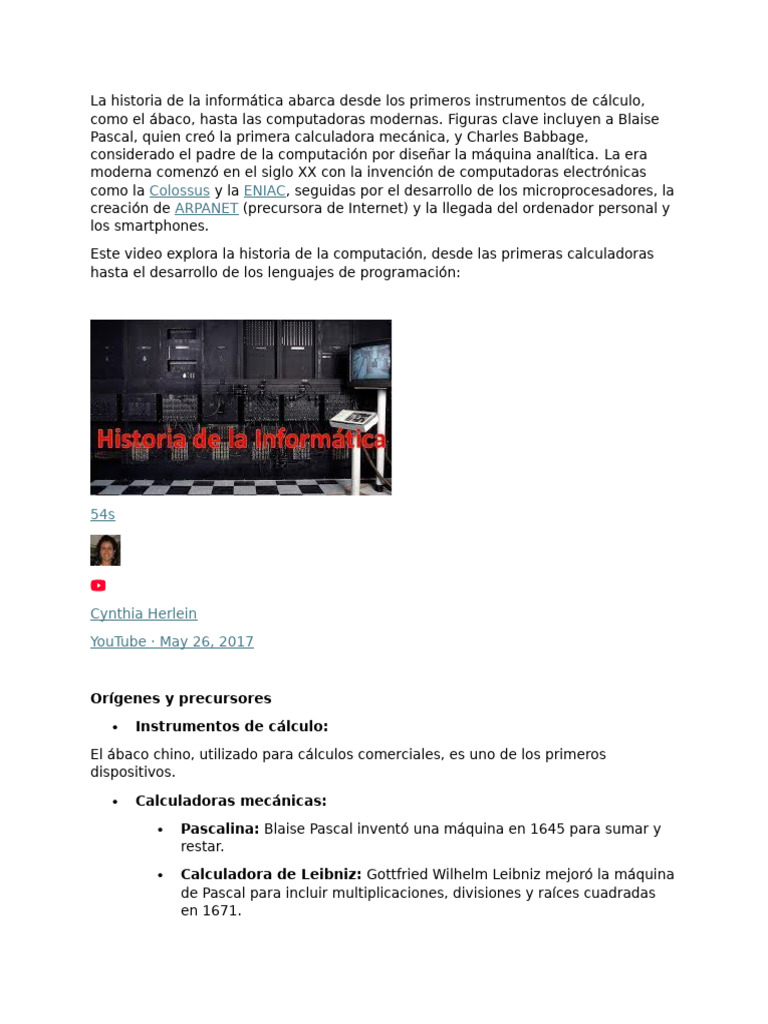 Historia de la Informática: Evolución Clave | PDF | Apple Inc ...