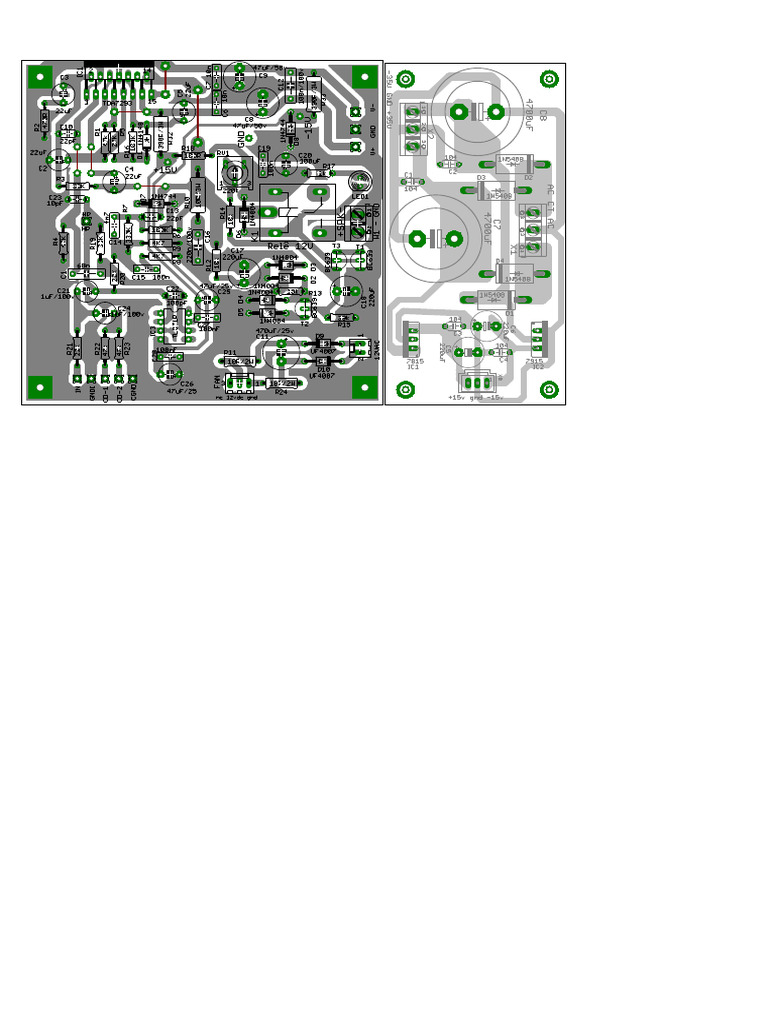 TDA7293 + Fonte Marshall Layout | PDF