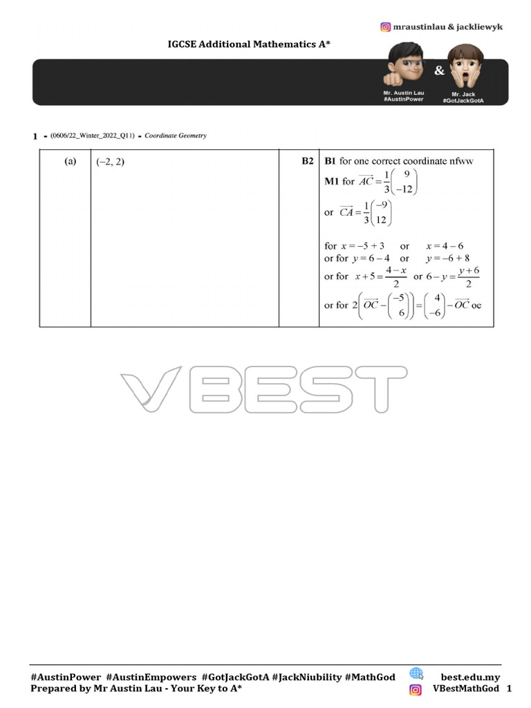IGCSE Addmaths Y11 Topics Revision Answer Set 2 | PDF | Mathematics ...