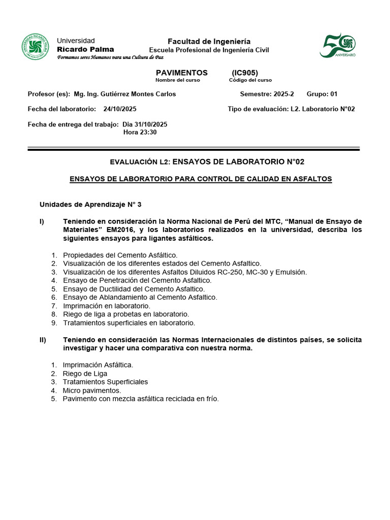 Formato de Informe para El Laboratorio #02 (Grupo #01) | PDF | Laboratorios