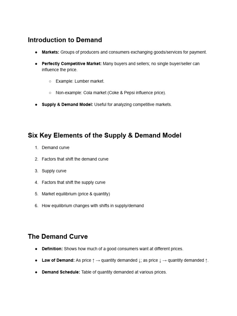 2.1 Notes and Answers | PDF | Supply And Demand | Demand