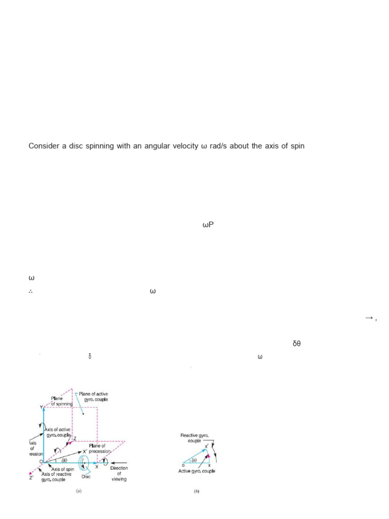 Gyroscopic Effect and Couple Analysis | PDF | Rotation | Angular Momentum