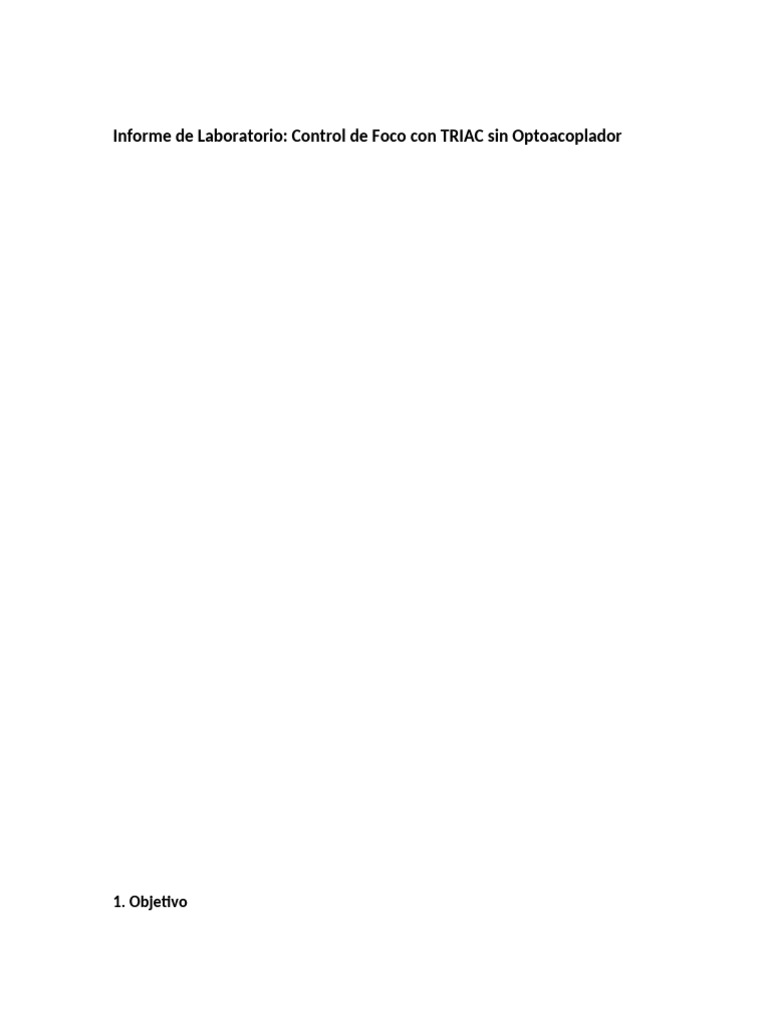 Control de Foco con TRIAC y 555 | PDF
