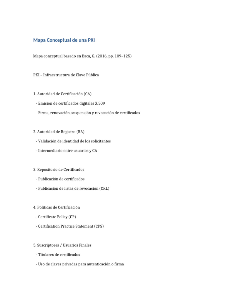 Mapa Conceptual PKI | PDF