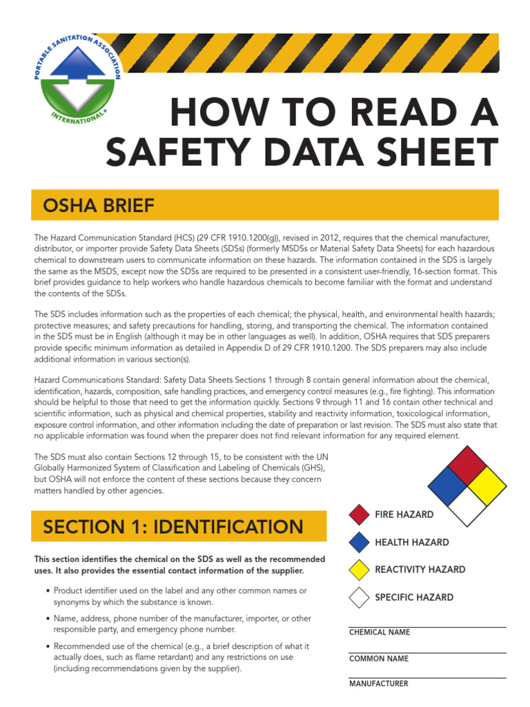 How-To-Read-A-Safety-Data-Sheet | PDF | Toxicity | Chemistry