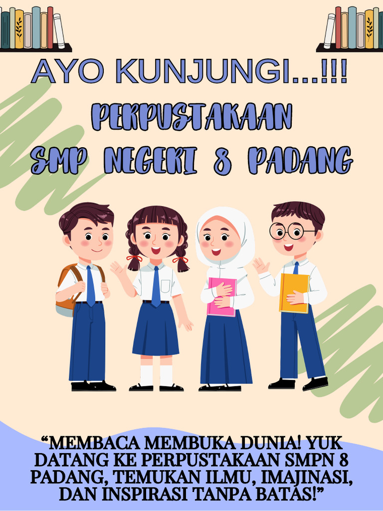 Poster Promosi Perpustakaan SMPN 8 | PDF