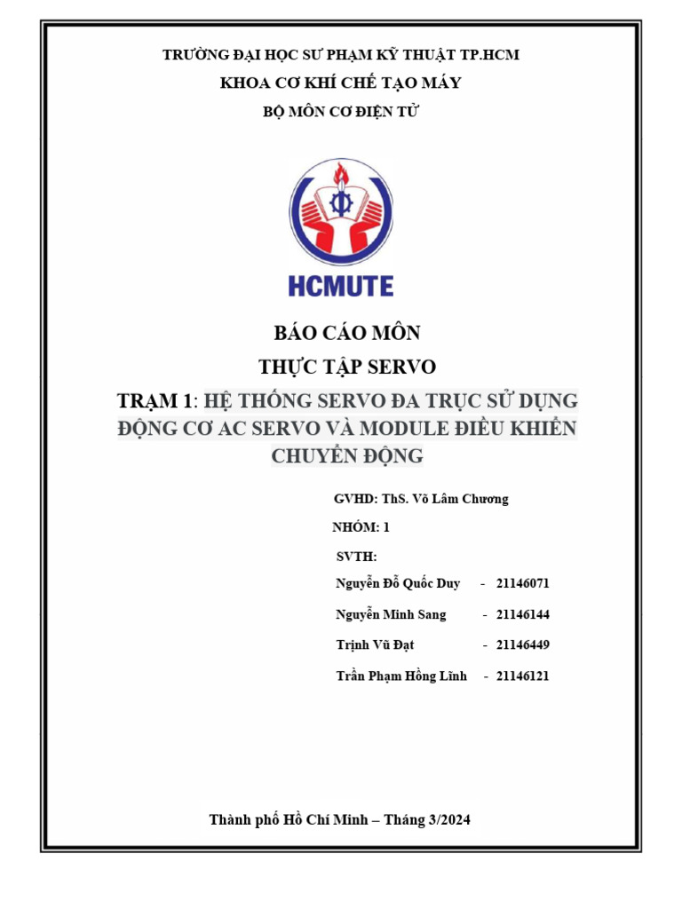 Bao Cao Nhom1 AC Servo | PDF