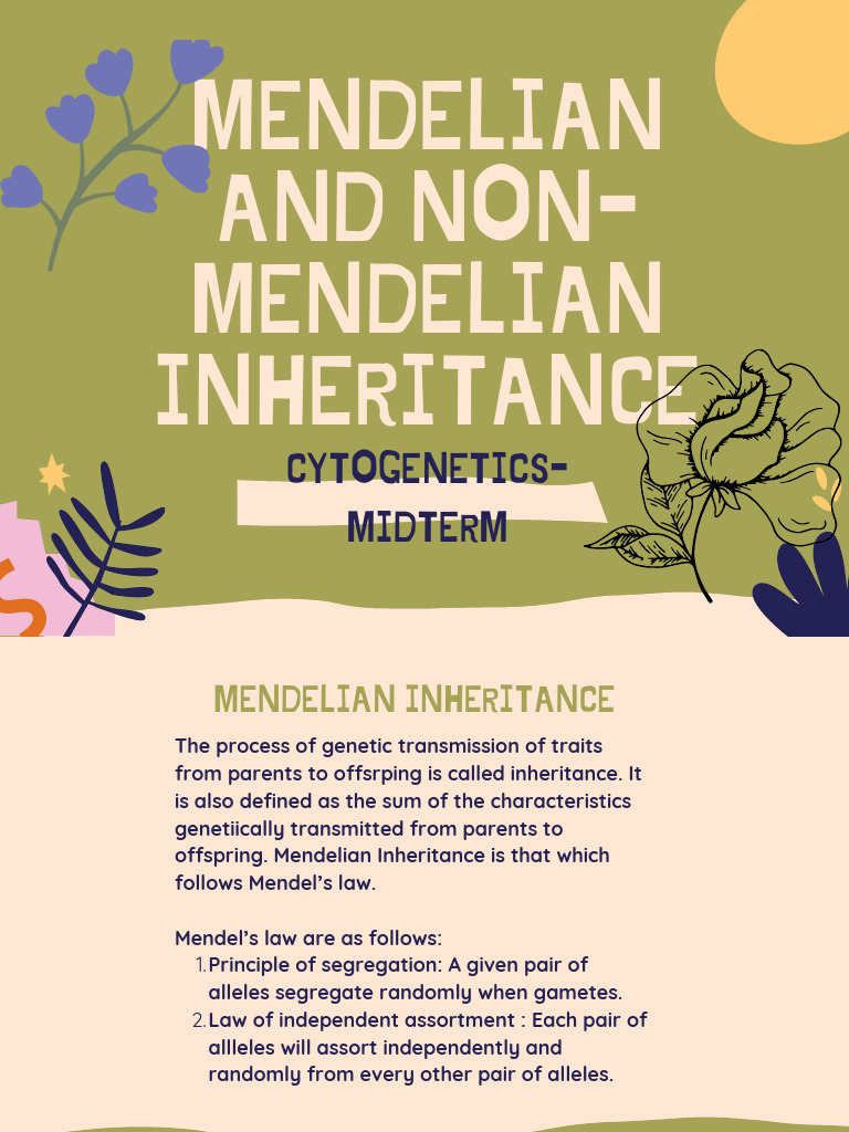 Mendelian vs Non-Mendelian Inheritance | PDF | Dominance (Genetics ...