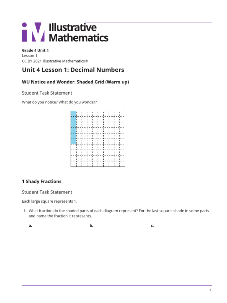 Grade 4 Decimal Numbers Lesson Plan | PDF | Decimal | Mathematics