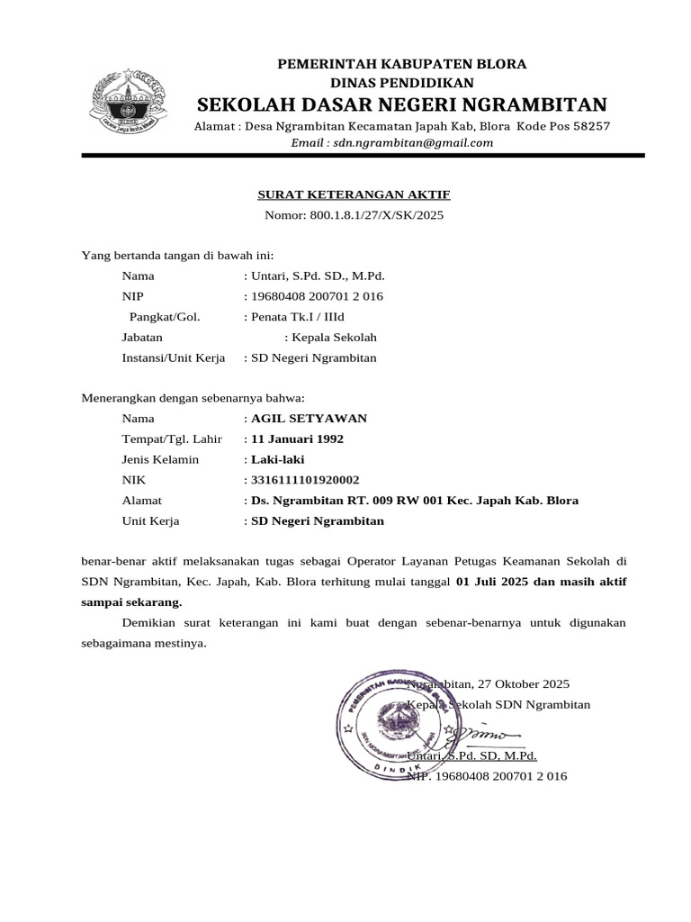 Suket Aktif Agil Setyawan | PDF