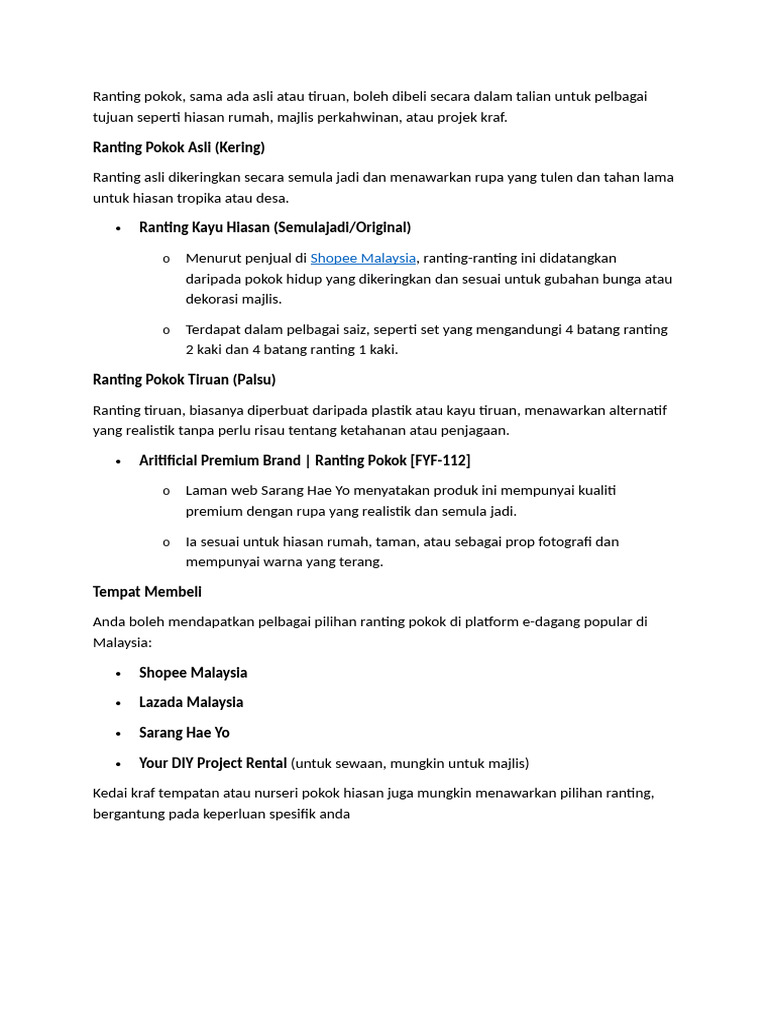 Ranting Pokok | PDF