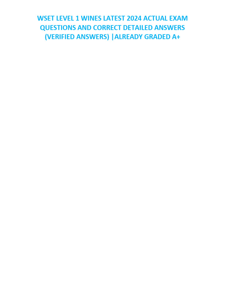 Wset Level 1 Wines | PDF | Wine | Phenolic Content In Wine