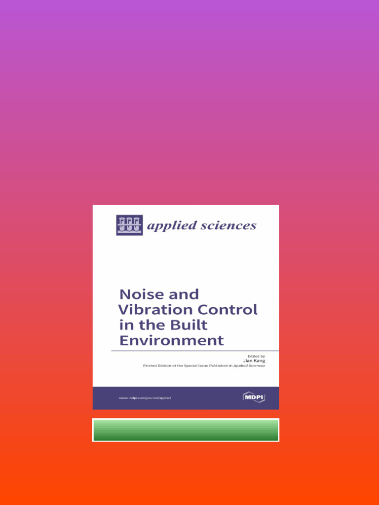 Noise And Vibration Control In The Built Environment Jian Kang pdf available | PDF