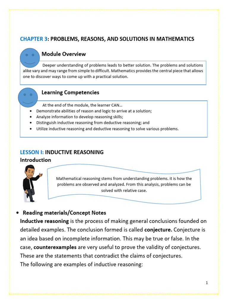 Inductive and Deductive Reasoning in Math | PDF | Level Of Measurement ...