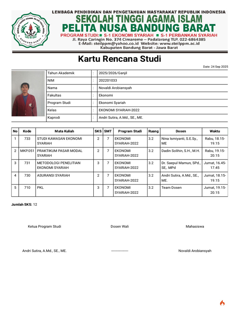 Siakad _ Print Krs | PDF