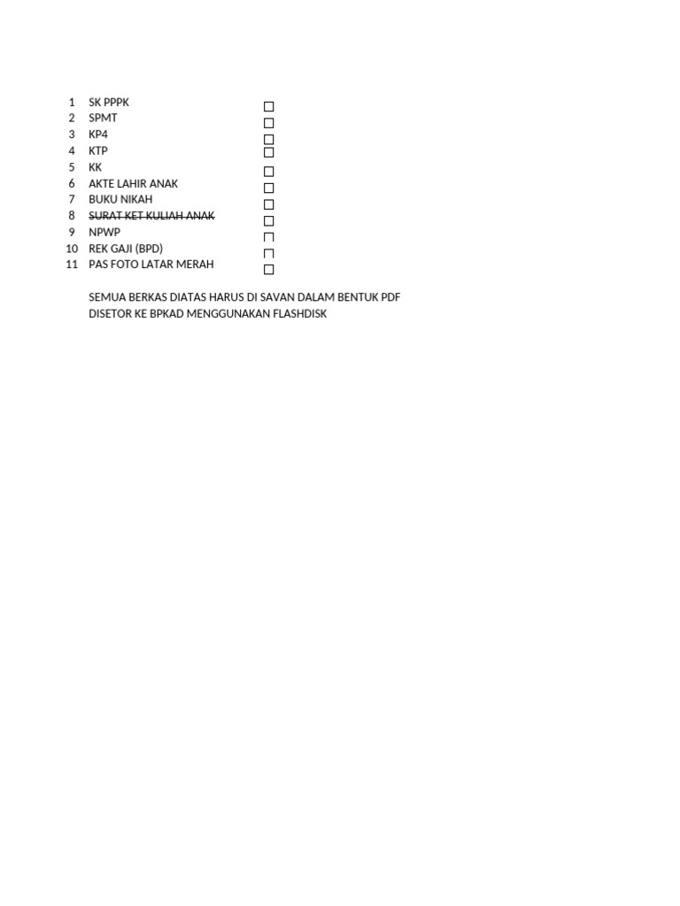 Cek List | PDF