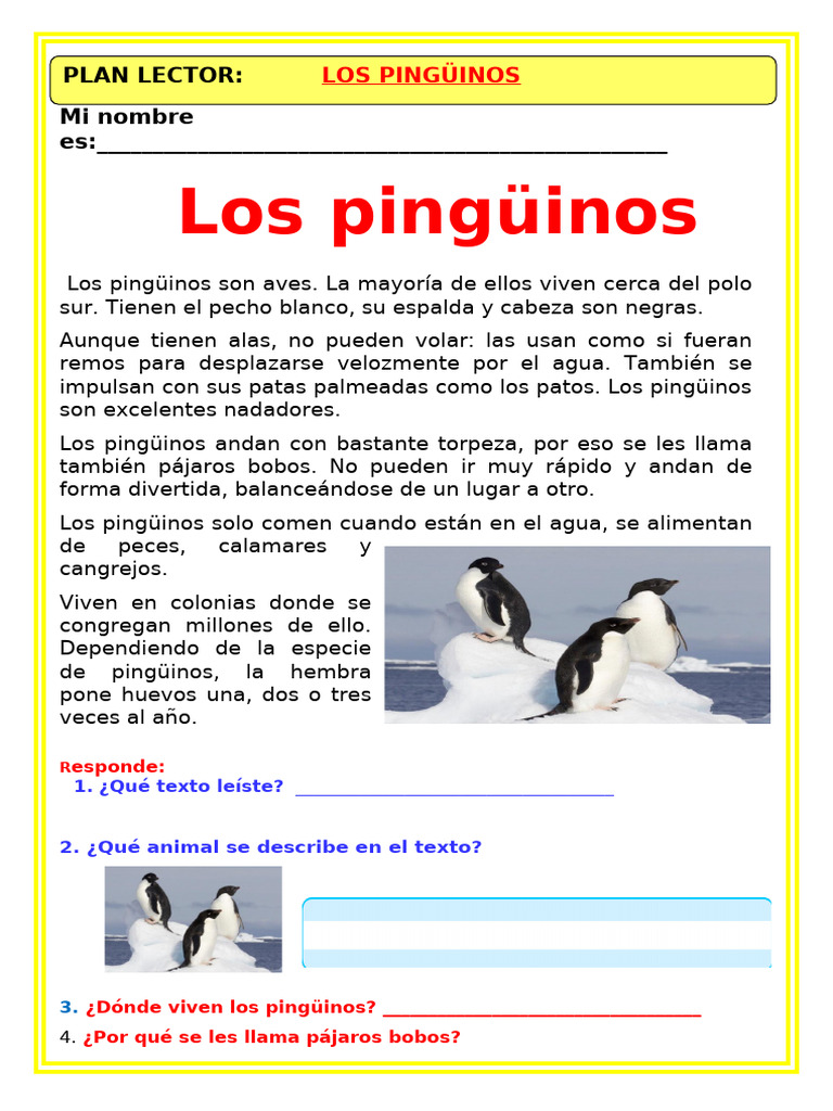 Características y Hábitat de los Pingüinos | PDF
