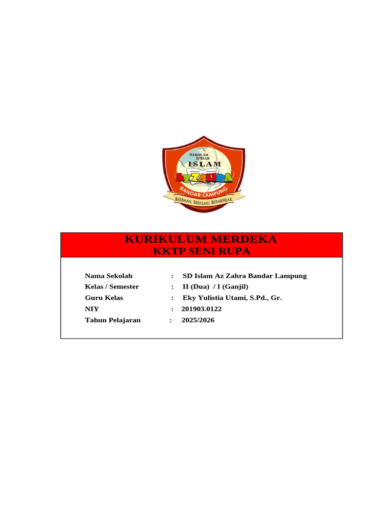 KKTP-SENI-RUPA-KELAS-2-SMT-1 ceklis | PDF