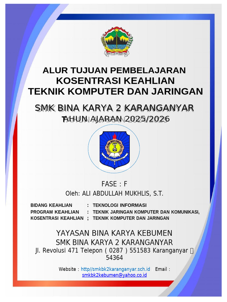 Atp Tkj-fase-f Kls-xi-Ali Bdullah 2024-A (2) | PDF