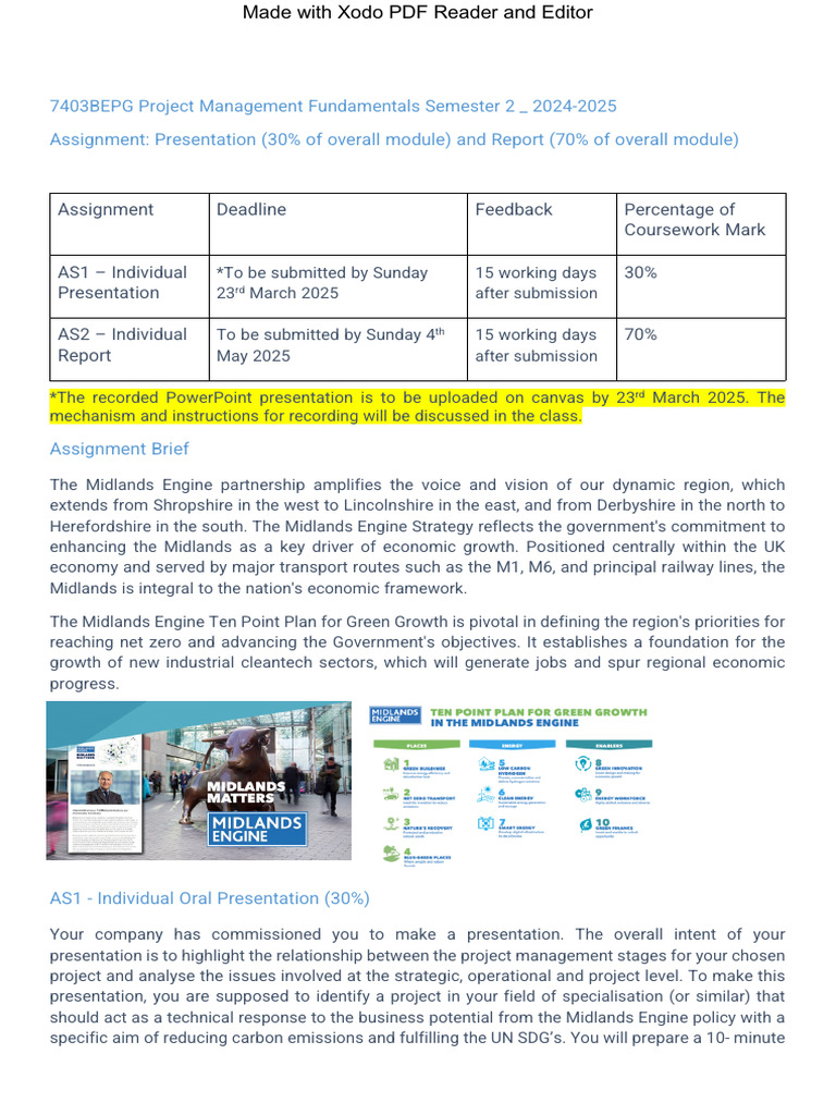 Midlands Engine Project Management Guide | PDF | Academic Dishonesty ...