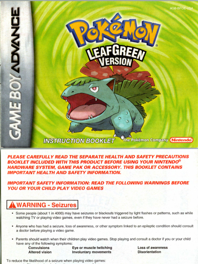Pokemon - LeafGreen Version (USA) | PDF