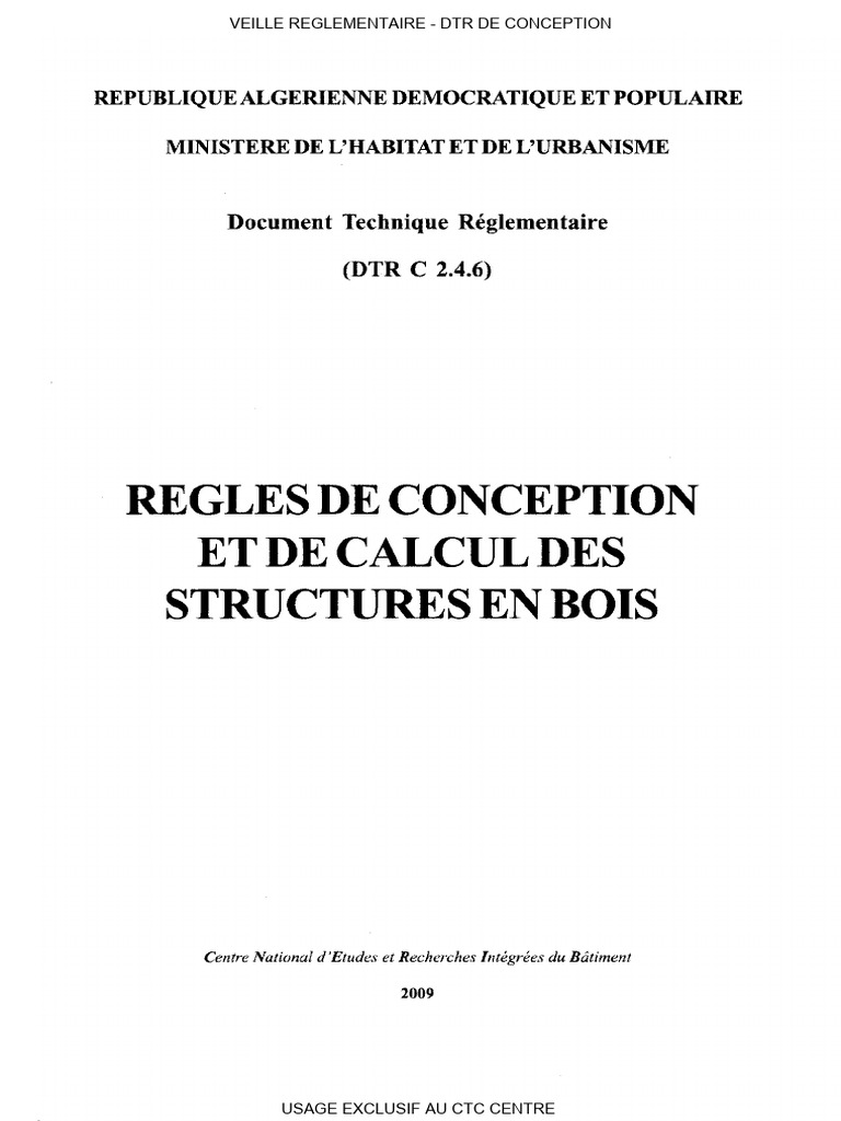 Veille Réglementaire CTC DTR Conception | PDF
