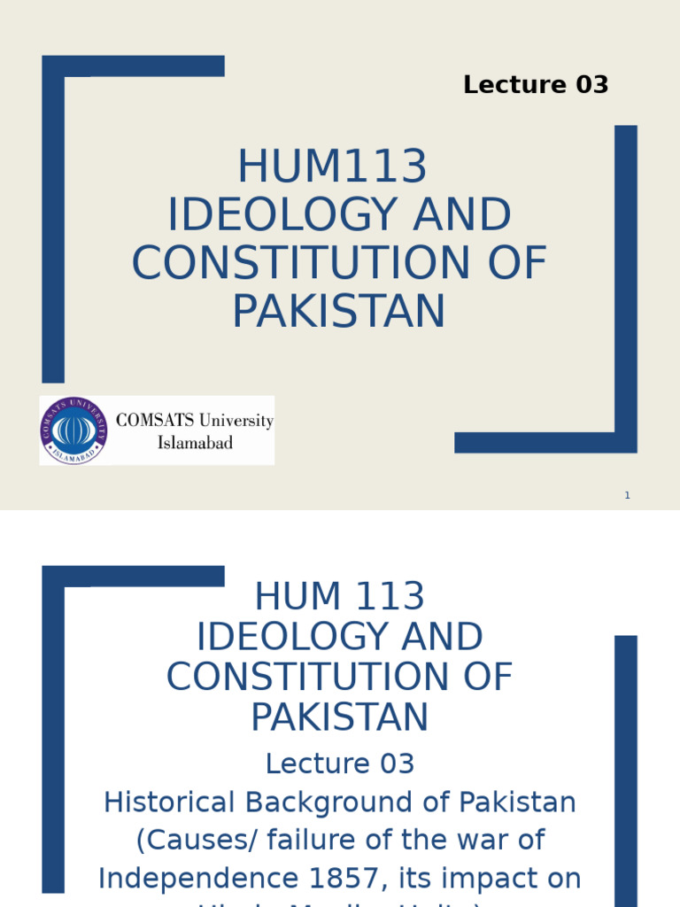 HUM113 Slides Lecture03 | PDF | Urdu | Partition Of India