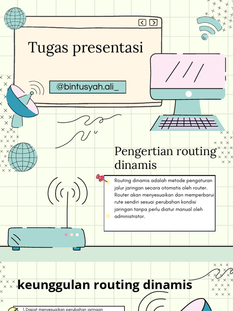 Jaringan Komputer Dan Internet Presentasi Kuning Dan Biru Ilustratif ...