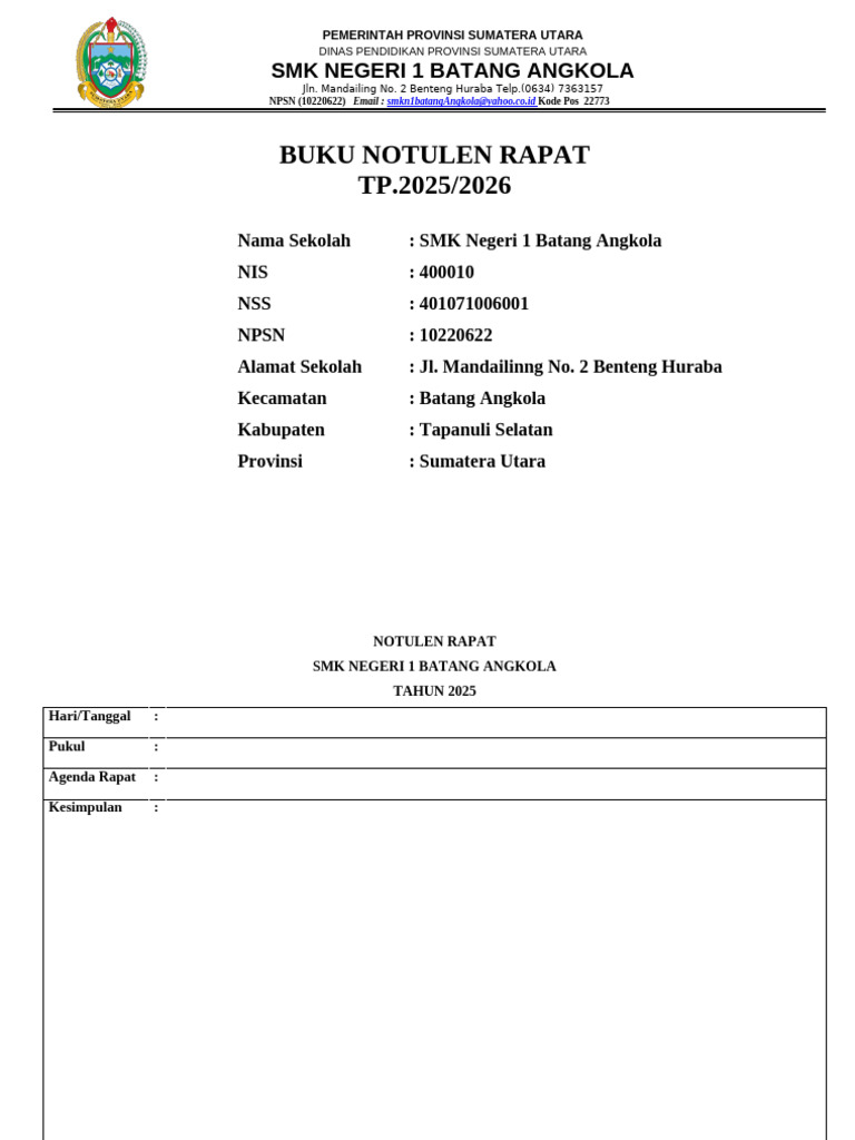 Notulen Rapat | PDF
