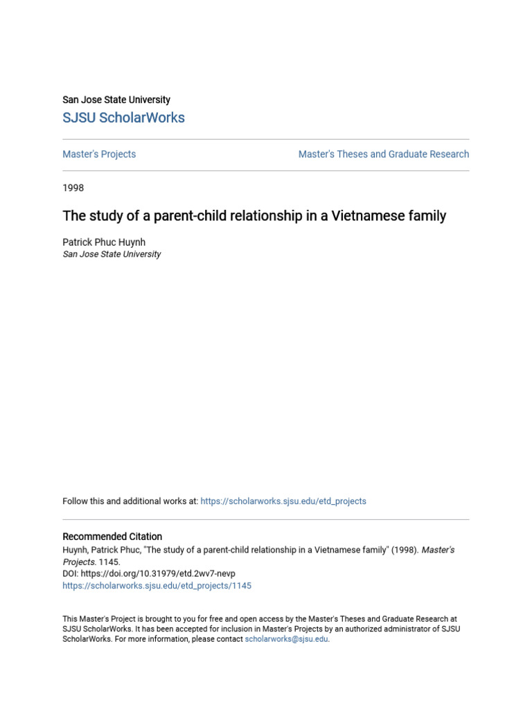 Vietnamese Family Parent-Child Study | PDF | Domestic Violence | Violence