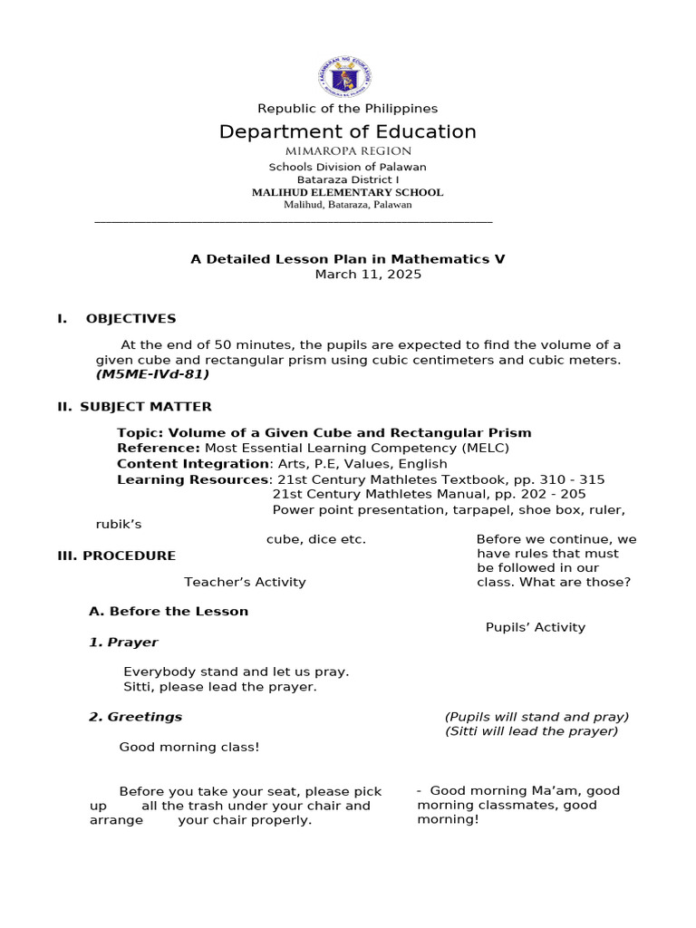 Final Demo Dlp | PDF | Volume | Length