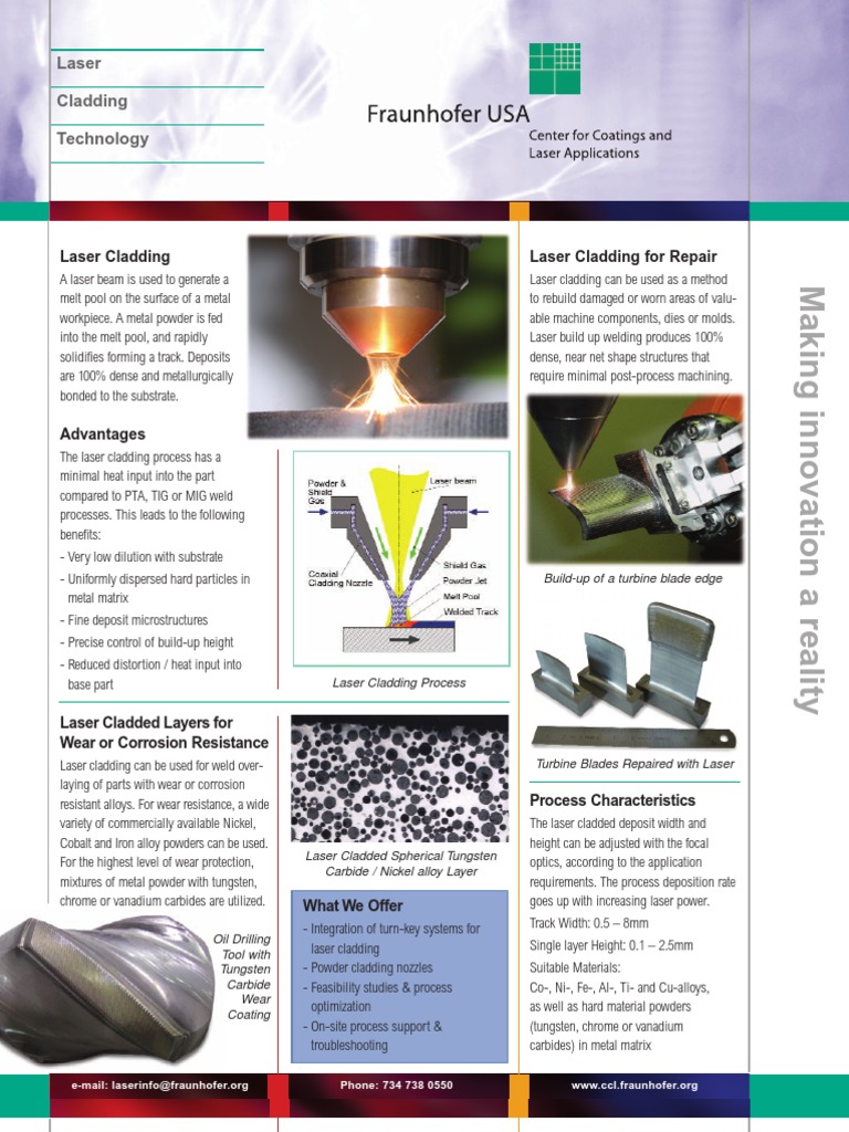Fraunhofer Laser Cladding Applications | PDF | Tungsten | Laser