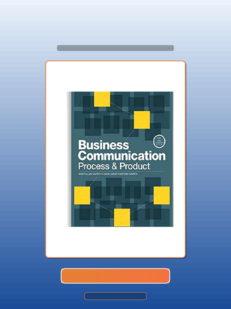 Answers for Business Communication Process Product Brief 6th Brief ...