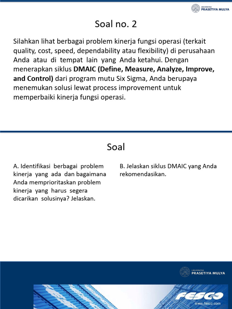 Solusi DMAIC untuk Masalah Logistik FESCO | PDF