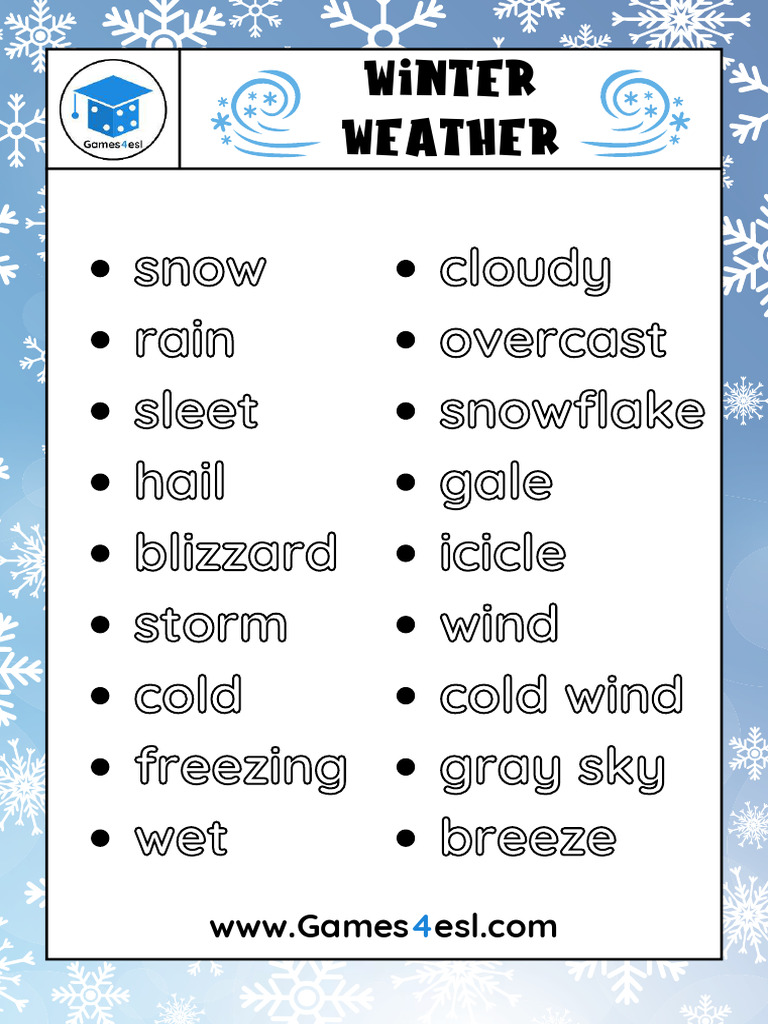 Winter Weather Words | PDF