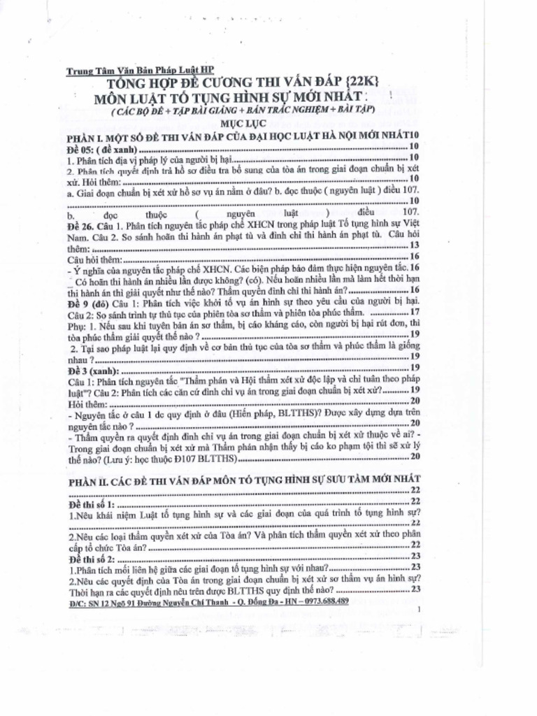 Đề cương TTHS | PDF