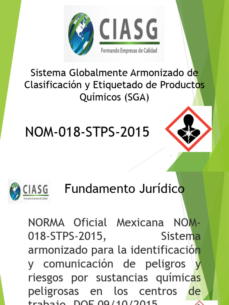 SGA nom 018 | PDF | Cáncer | Agente oxidante