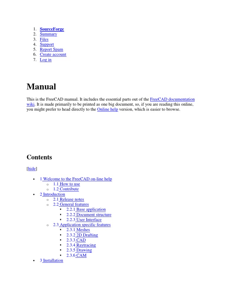 Manual: Sourceforge | PDF | Installation (Computer Programs) | Command Line Interface