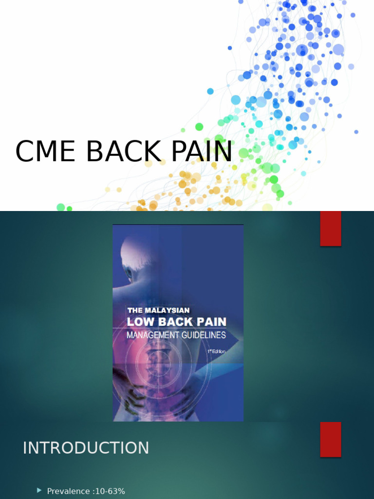cme back pain | PDF | Back Pain | Anatomical Terms Of Motion