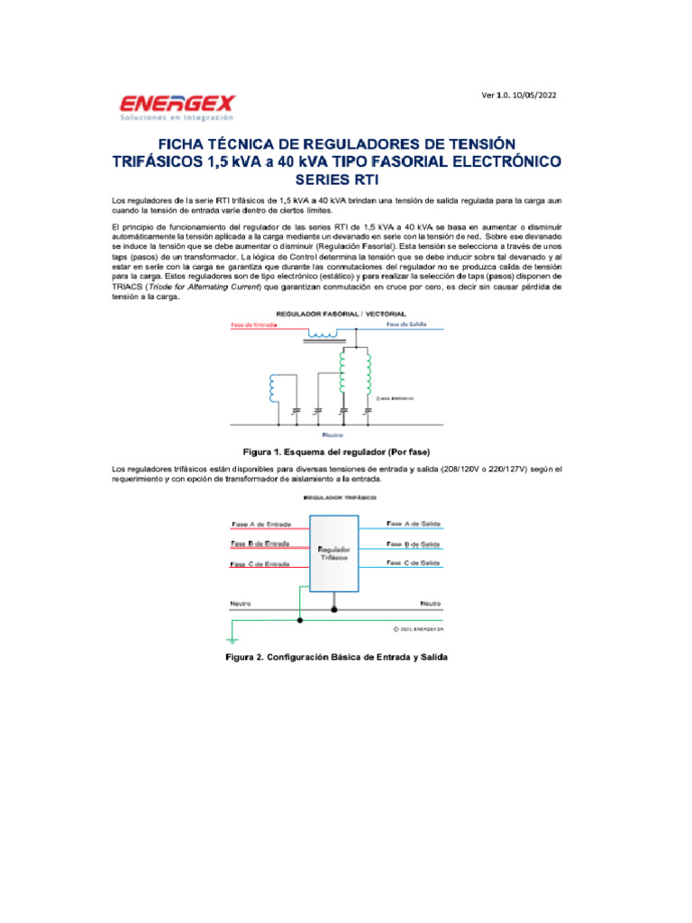 Caracteresticas_Reguladores_Energex | PDF