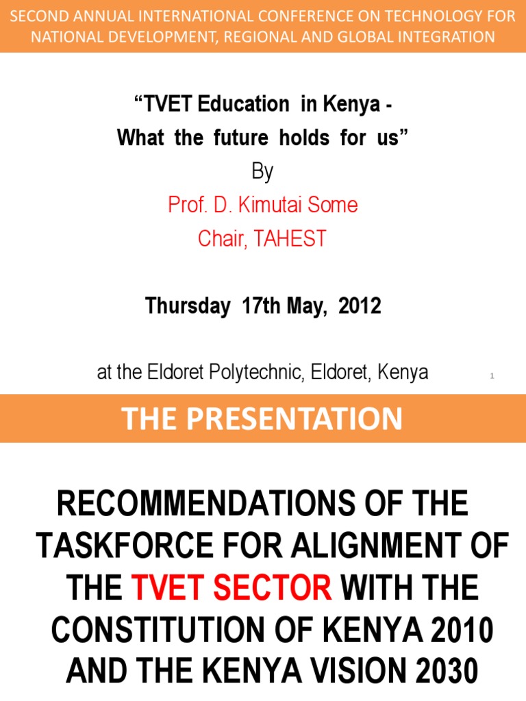 TVET Education in Kenya - What The Future Holds For Us | PDF ...