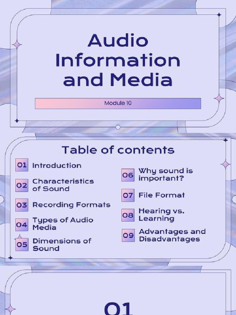 Audio Information and Media | PDF
